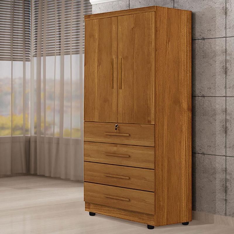 Roupeiro Conjugado Maia Benetil 2 Portas 4 Gavetas - Guarda-Roupa ...