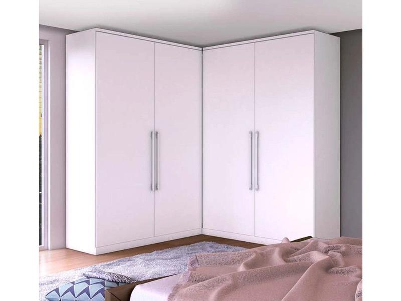 Roupeiro de Canto Europa Viena - Branco - Guarda-Roupa / Roupeiro ...