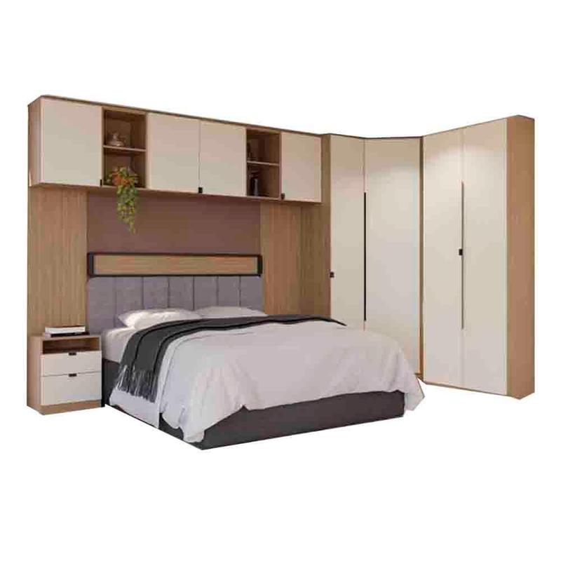 Roupeiro Modulado de Casal Herval Valence, MDP Off White/Cedro - Guarda ...