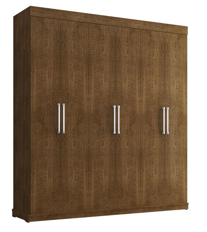 Roupeiro Platinum em MDF Framar 6 Portas e 3 Gavetas Malbec - Guarda ...