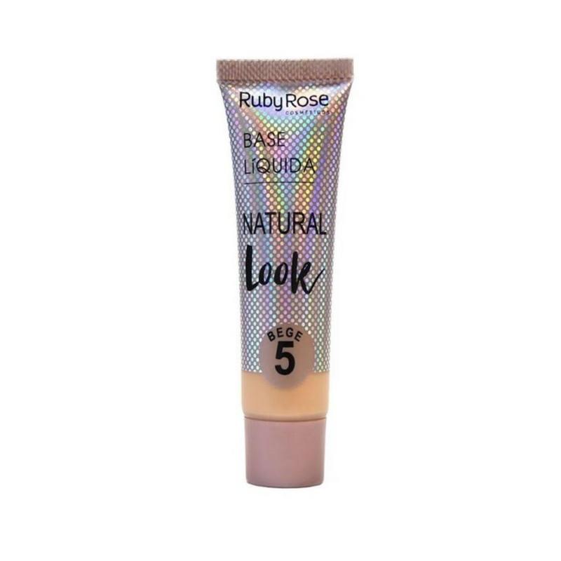 Ruby Rose Base para o Rosto Natural Look - Bege - 29ml - Base Facial ...