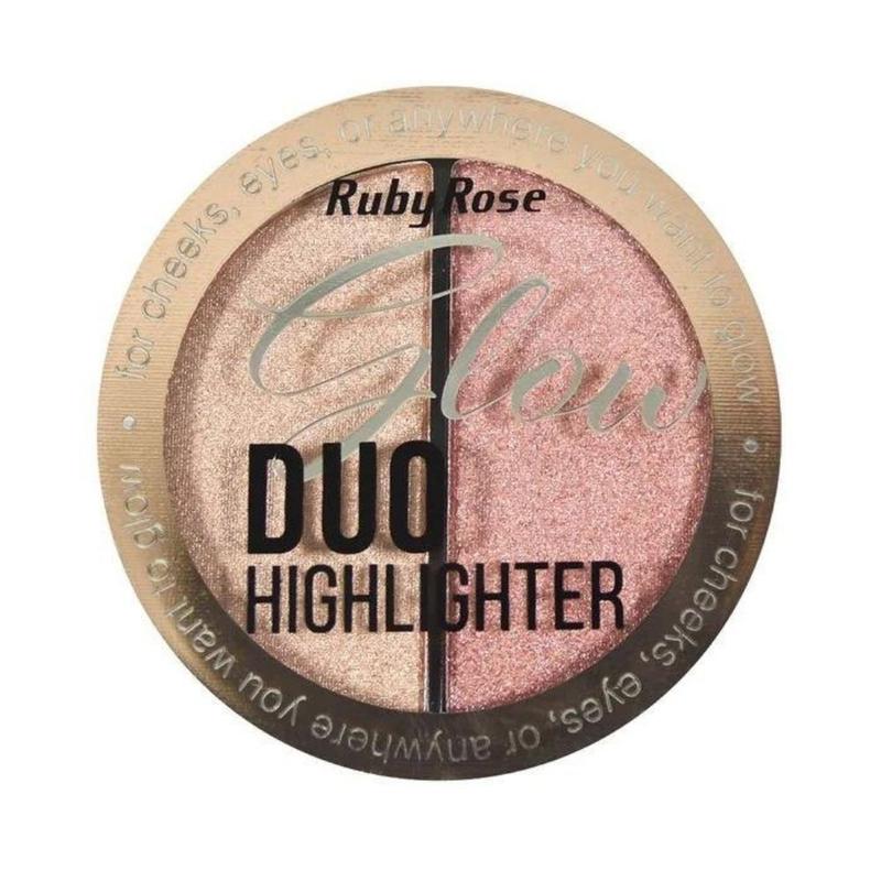 Ruby Rose HB7522 Duo Highlighter Glow 2 Cores - Iluminador Facial ...