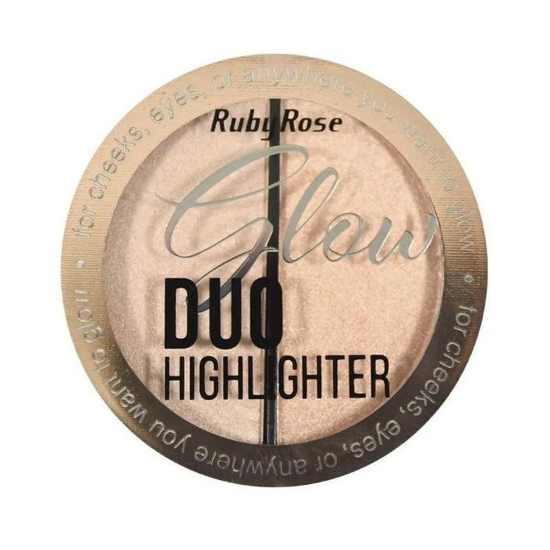 Ruby Rose Iluminador Glow Duo Highlighter 2 cores Hb-7522 - Iluminador ...