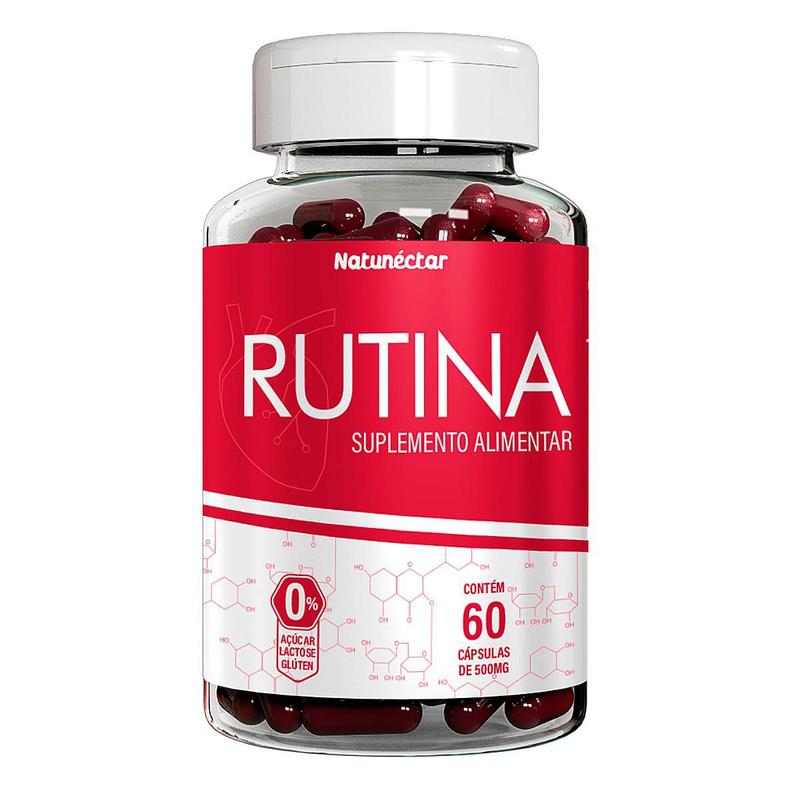 Rutina Suplemento Alimentar Natural Vitamina 100% Puro Original Natunectar 60 Capsulas ...