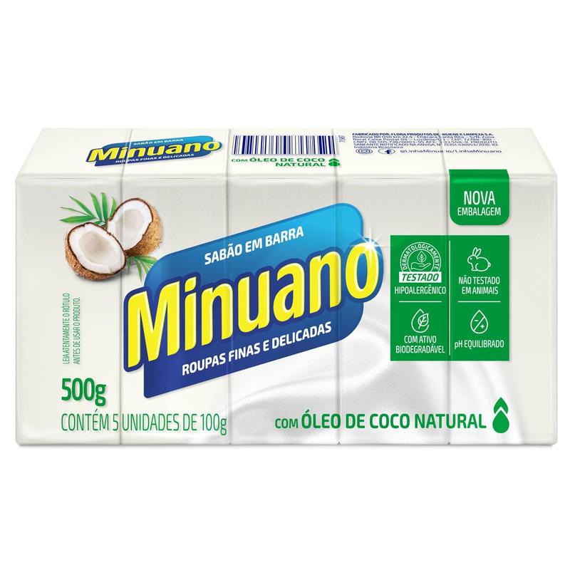Sabão em Barra Minuano Coco 500g - Sabão em Barra / Pedra - Magazine Luiza