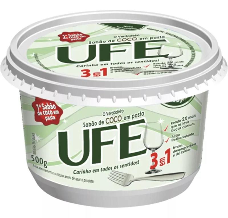 Sabão Em Pasta De Coco Ufe - Feito Com Óleo De Coco 500g - Sabão ...