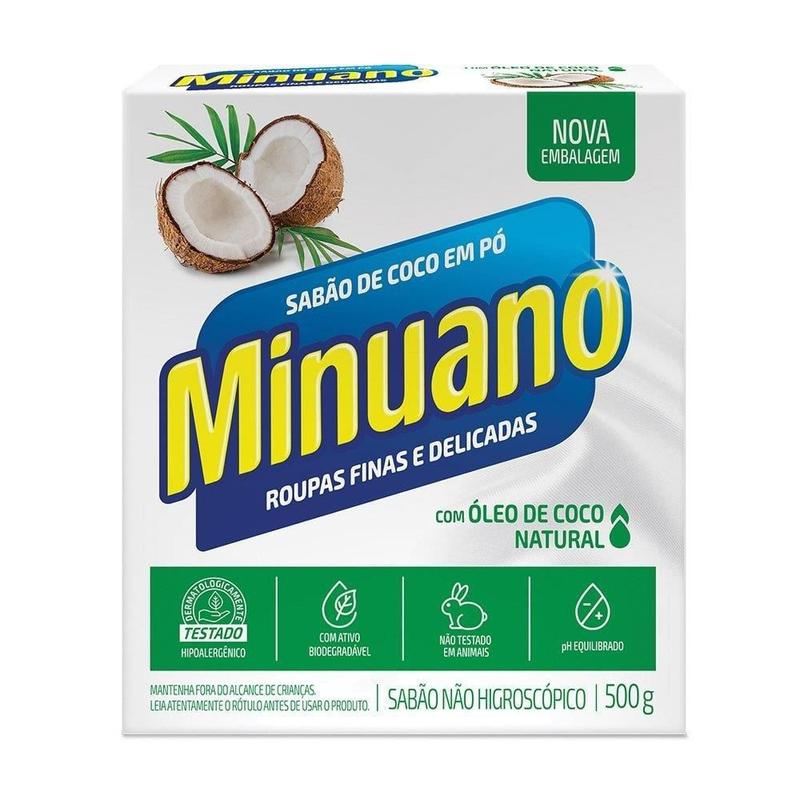 Sabão em Pó Coco Minuano 500g Embalagem com 12 Unidades - Sabão em Pó ...