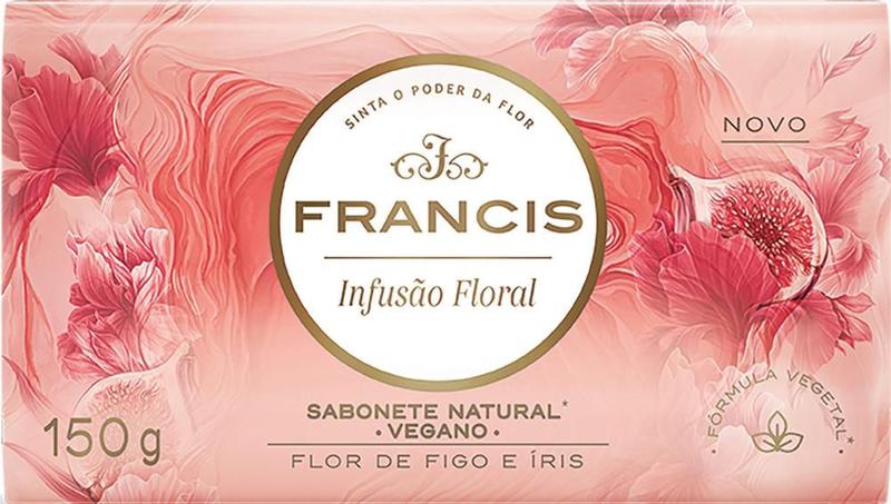 Sabonete Barra Flor de Figo e Íris Francis Infusão Floral Envoltório ...