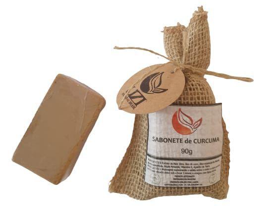 Sabonete de Cúrcuma Ajuda a Desobscurecer Artesanal 90g - Uzi Natural ...