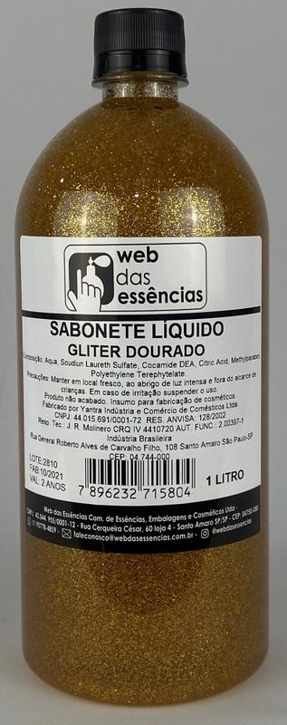 Sabonete Liquido Gliter Neutro 1L- Diversas cores - Web das essencias ...