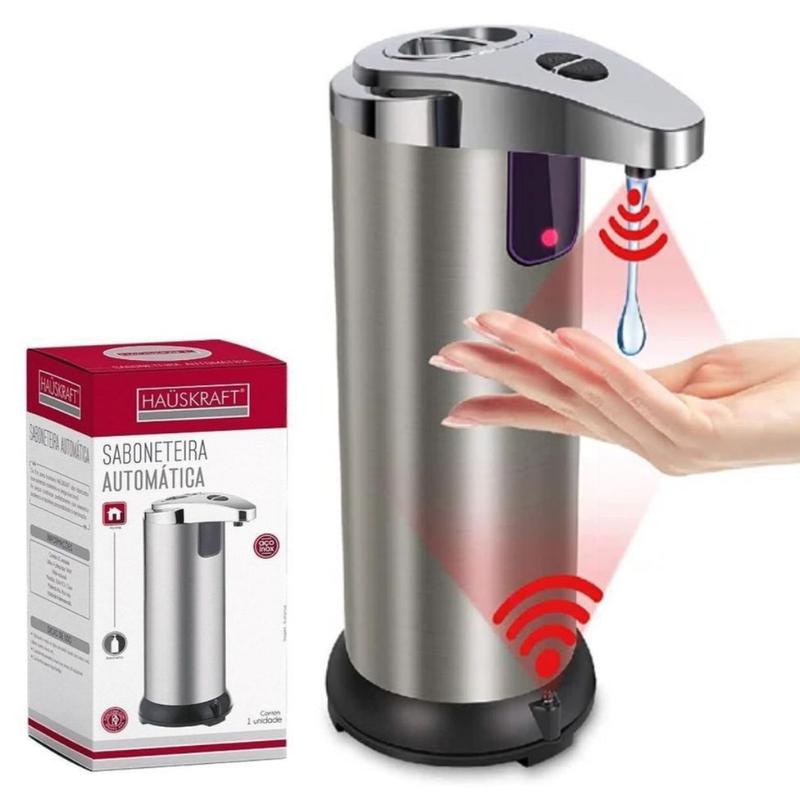Saboneteira Automática Dispenser Inox Para Sabonete Líquido e Gel ...