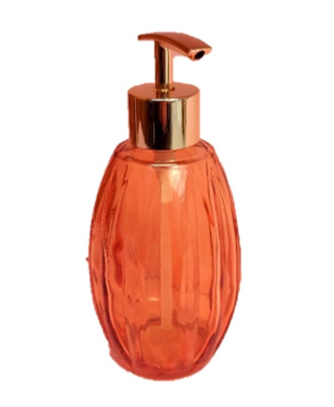 Saboneteira em vidro coral com valvula dourada - fwb - Saboneteira ...