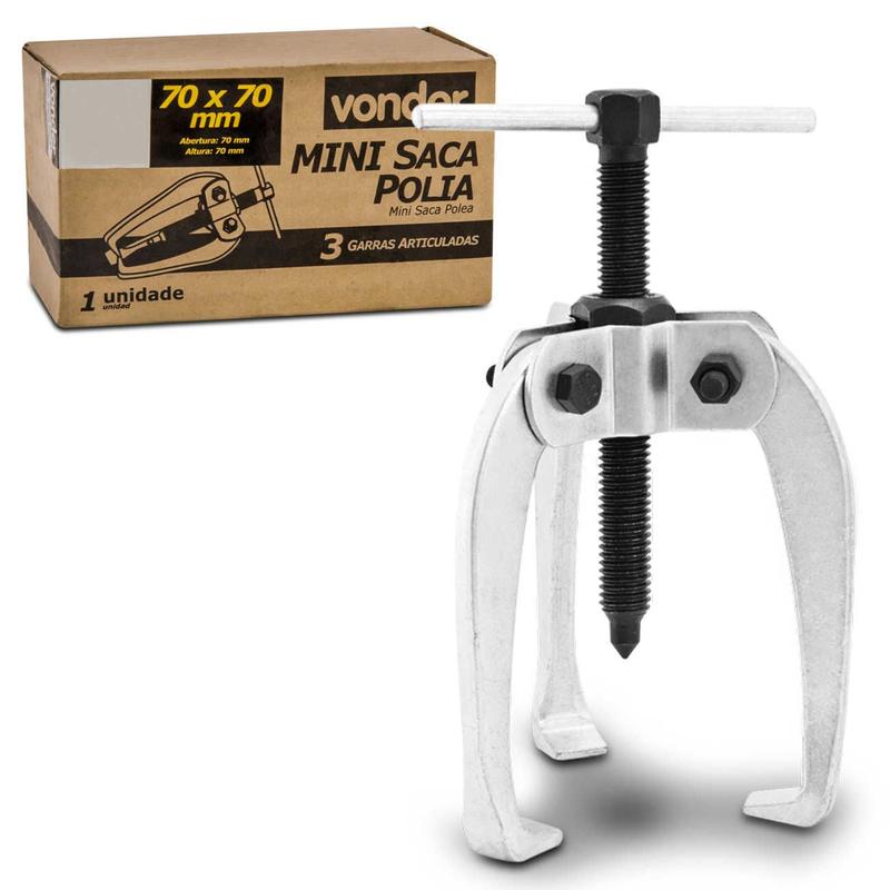 Saca Polia Mini Extrator Vonder 3 Garras Articuladas 70x70mm Aço ...