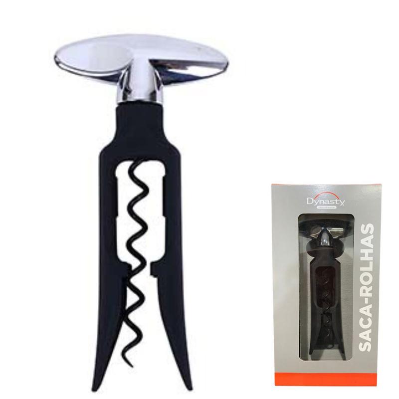 Saca Rolha Abre Fácil Em Zinco E Plástico Com Caixa - Dynasty - Saca ...