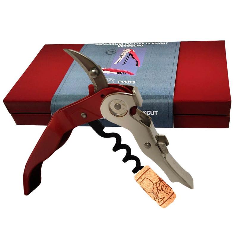 Saca-Rolha Pulltex Clickcut Vermelho e Caixa Ecológica Red - Saca Rolhas / Abridor de Vinho ...