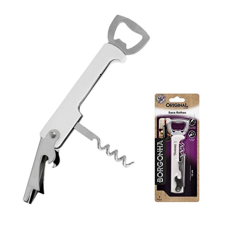 Saca Rolhas 2 Estágios Com Abridor De Garrafa Aço Inox - ORIGINAL LINE ...