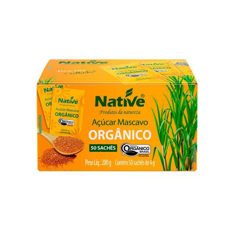 Sache Açucar Mascavo orgânico Native 50x4g - Açúcar - Magazine Luiza