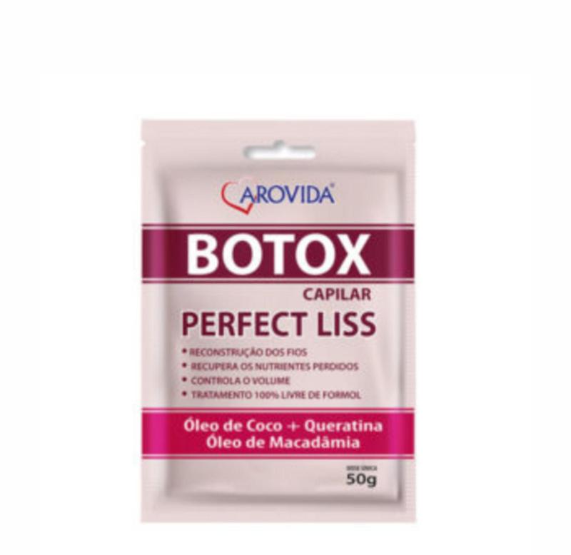 Sachê Máscara Tratamento Botox 50g - Arovida - Máscara Capilar ...