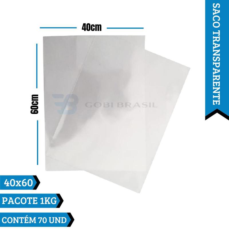 Saco plastico transparente 40x60 reforçado cristal embalagem - GOBI ...