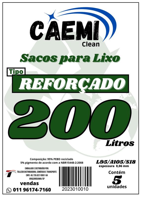 Sacos para lixo 200 lts rf. caemi c/ 5 unid - Saco de Lixo - Magazine Luiza