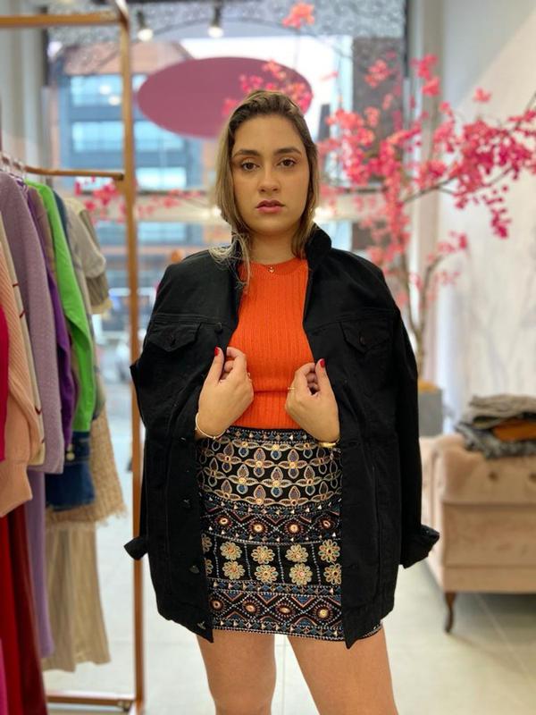 saia curta bordada - Look balada - Marie - Saia Feminina - Magazine Luiza