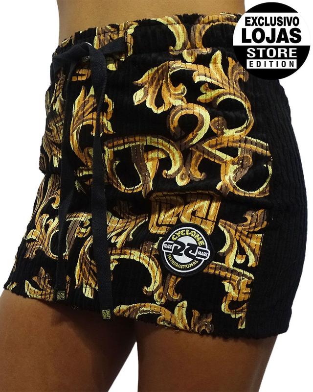 Saia Cyclone Veludo Golden Style Heavy - Saia Feminina - Magazine Luiza