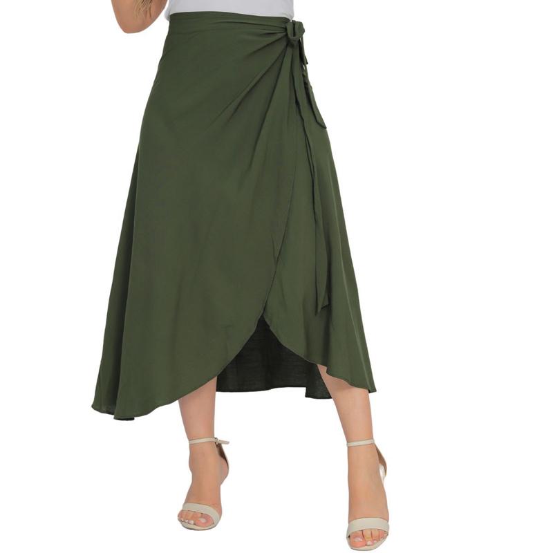 Saia Envelope Midi Exclusiva Versátil Sofisticada Estilosa - DEG NOBRE FASHION - Saia Feminina ...