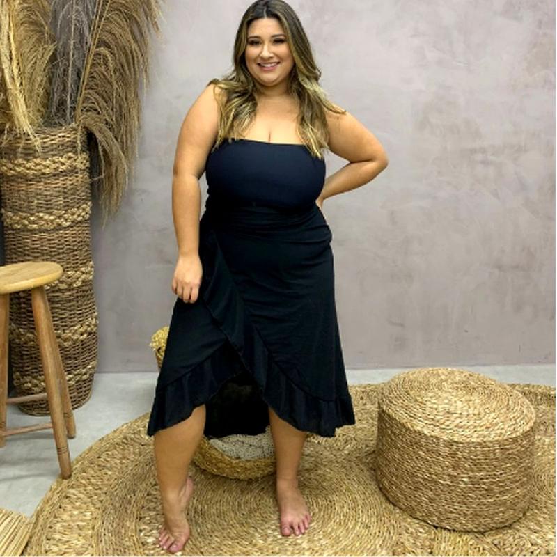 Saida Moda Praia Plus Size Verão 46 até 54 - Quem Diria - Saída de ...