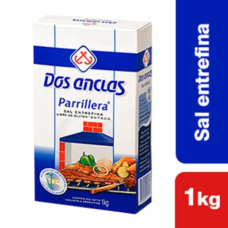 Sal Argentino Entrefino Parrilla 1kg - Dos Anclas - Sal - Magazine Luiza