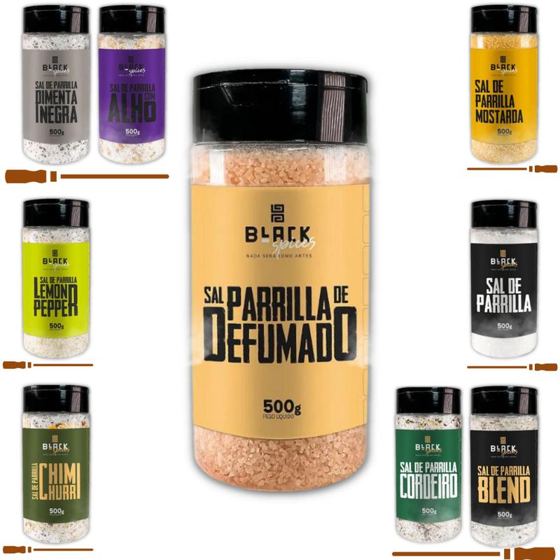 Sal de Parrilla 500g Gourmet Vários sabores Churrasco Diversos Tipos de ...