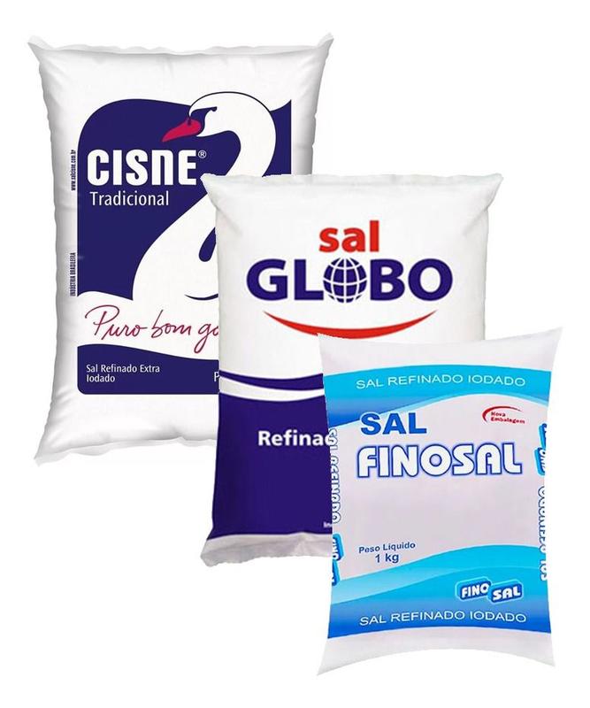Sal Em Pacote De 1 Kg Várias Marcas Kit 3 - CISNE - Sal - Magazine Luiza