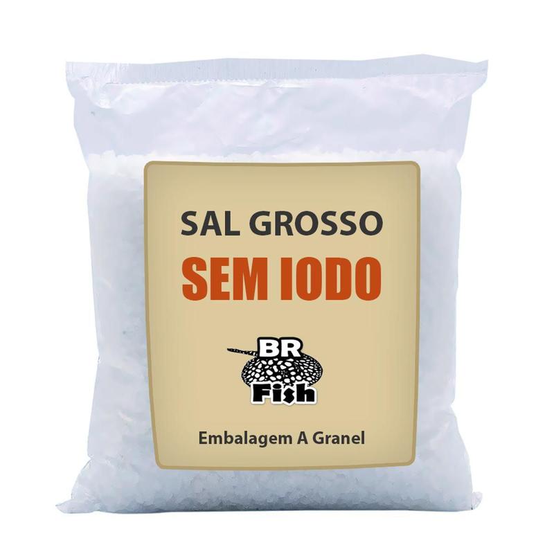 Sal Grosso Sem Iodo Marinho Natural 1Kg Culinária Aquário - Br Fish ...