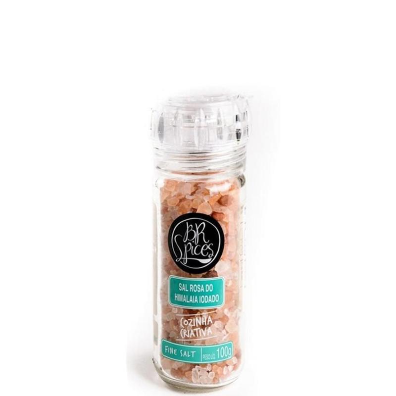 Sal Rosa do Himalaia Grosso com Moedor BR Spices Premium Salt Vidro ...