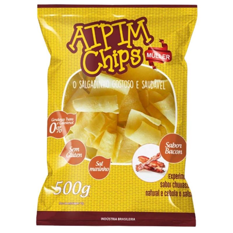 Salgadinho Aipim Chips Sabor Bacon Snack 500g Muller - Prima Frutta ...