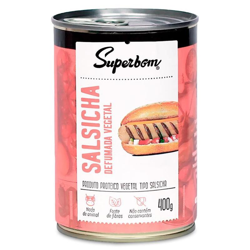 Salsicha Defumada Vegetal Superbom - 400g - Carne Vegetal - Magazine Luiza