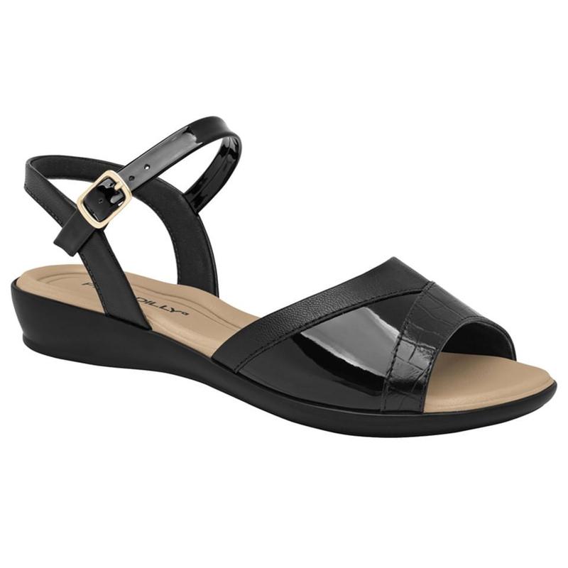 Sandália Camila Rasteira Preto - PICCADILLY - Rasteirinha Feminina ...