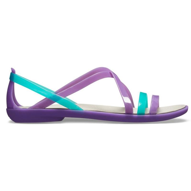 Sandália crocs isabella strappy sandal purple/platinum - Sandália ...