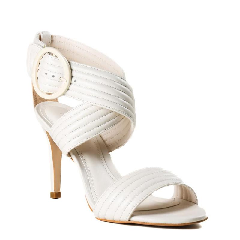 Sandália Feminina Lia Line Salto Fino Off White - Sandália Feminina ...