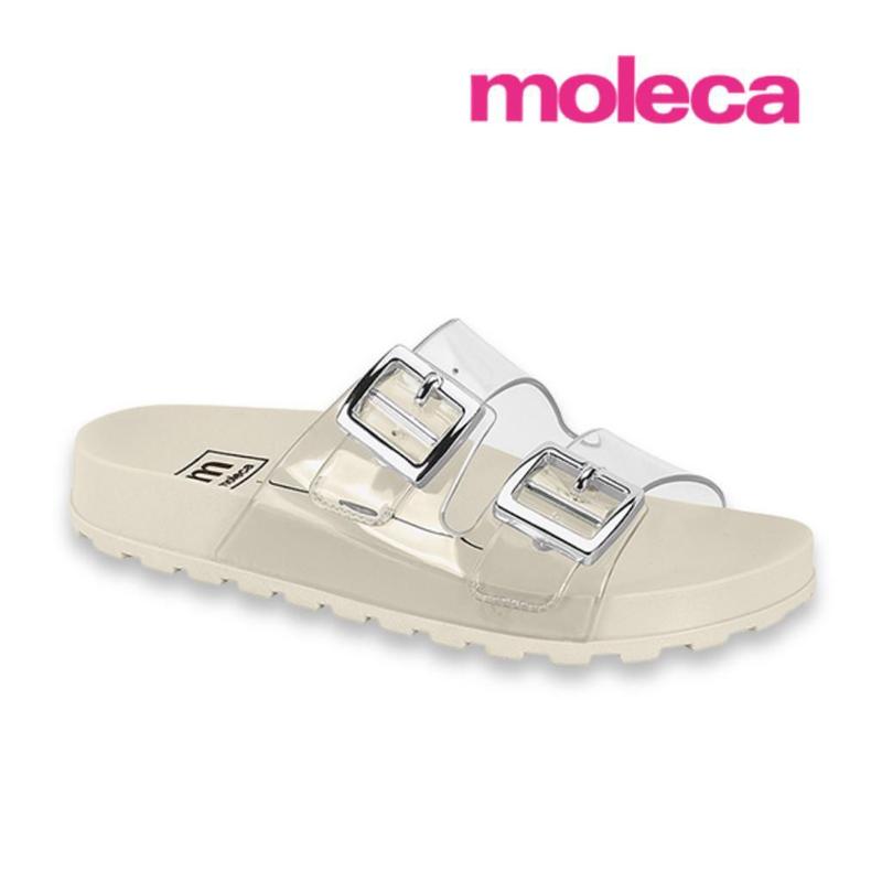Sandália Feminina Moleca Slide Fivelas Papete Rasteirinha Original ...