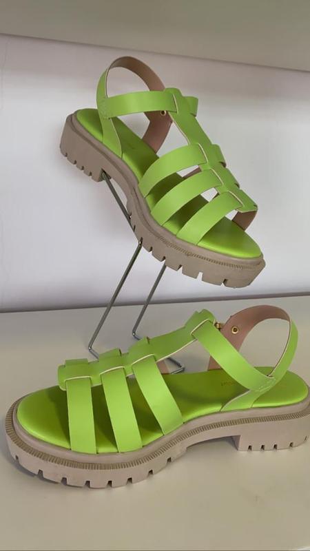 Sandalia Fisherman Pescador Verde Fresh sola tratorada linha confort ...