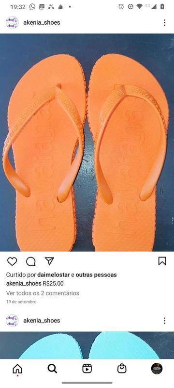 Sandália havaiana cor laranja - Akenia - Chinelo Feminino - Magazine Luiza