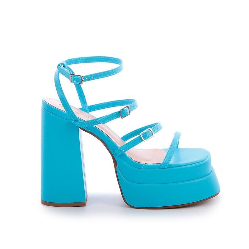 Sandália Meia Pata Kailani Azul - Damannu Shoes - Sandália Feminina ...