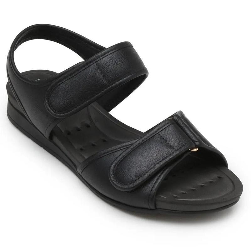 Sandália Modare Ultraconforto Salto Baixo 7113.107 Feminina-Preta ...