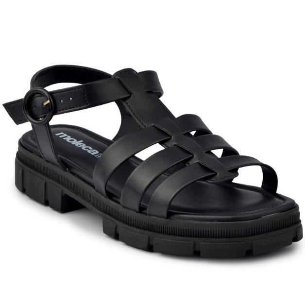 Sandália Moleca Tratorada Plataforma Baixa 5475.102 - Sandália Feminina ...