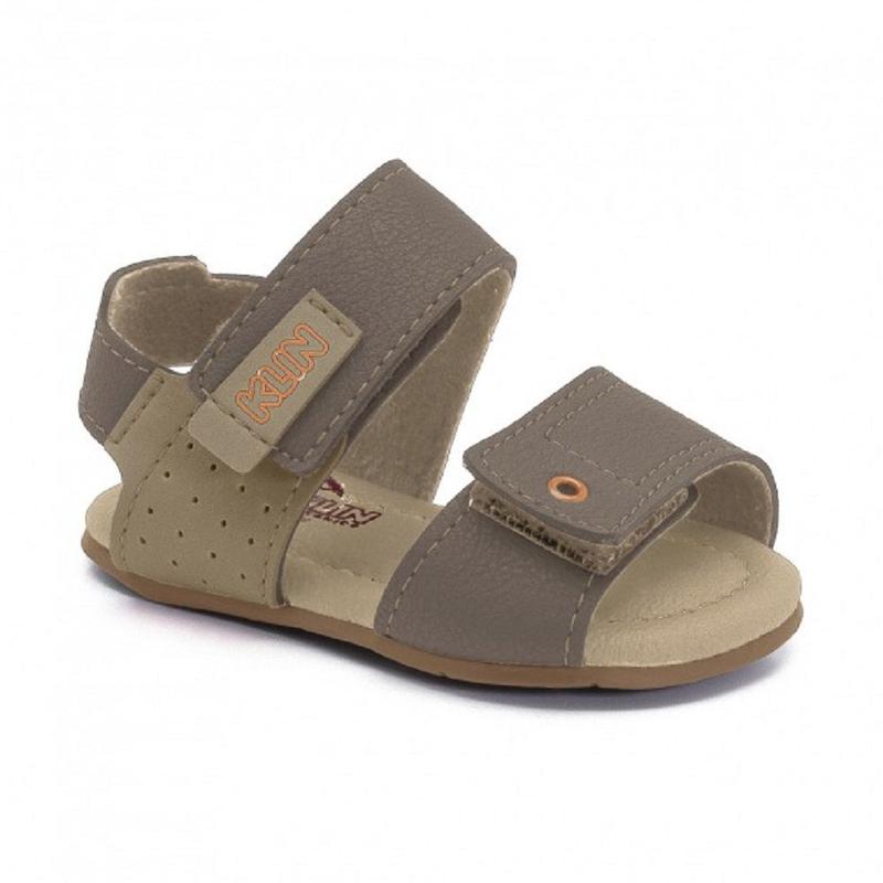 Sandália Papete Klin Menino Cup Cake Carvalho/Areia 515191 - Papete ...