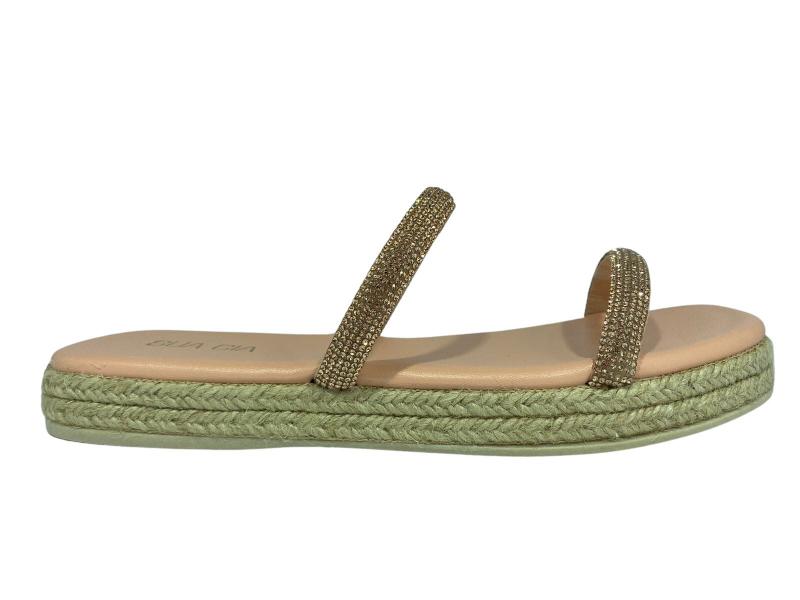 Sandália Papeti Flatform Sua Cia Strass Flatform Corda - Sandália ...