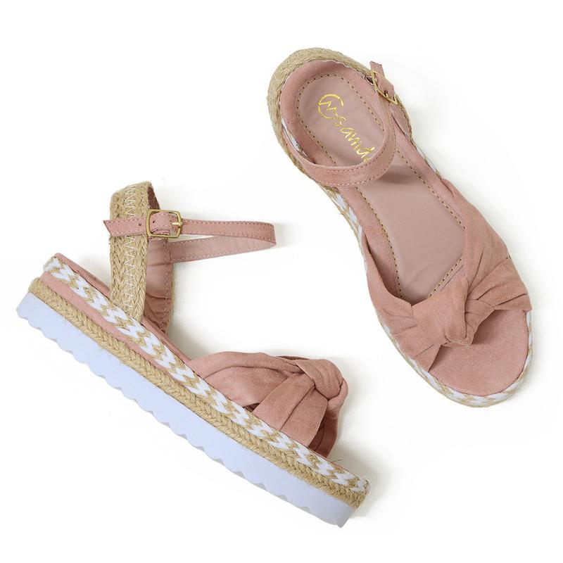 Sandalia Plataforma Nó Frente Traseira Juta Original Samdar - Sandália ...