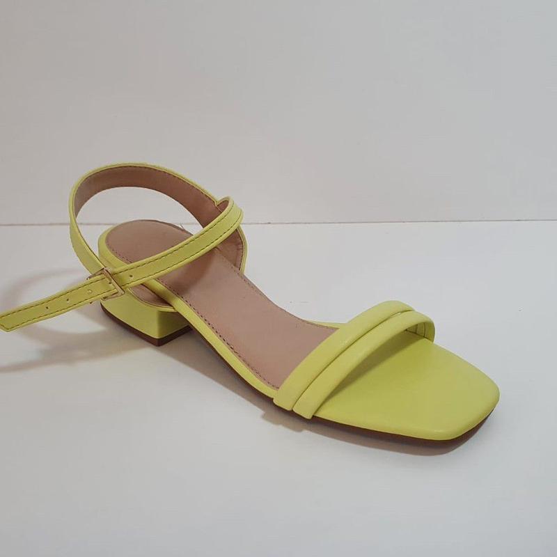 Sandália salto bloco tiras Katléa Lemon - Sandália Feminina - Magazine ...