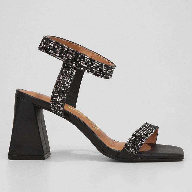 Sandália Vizzano Salto Alto Brilho Feminina - Sandália Feminina ...