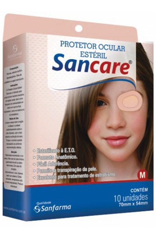 Sanfarma - Protetor Ocular Estéril Tam M - 10 Unid. - Protetor Ocular ...